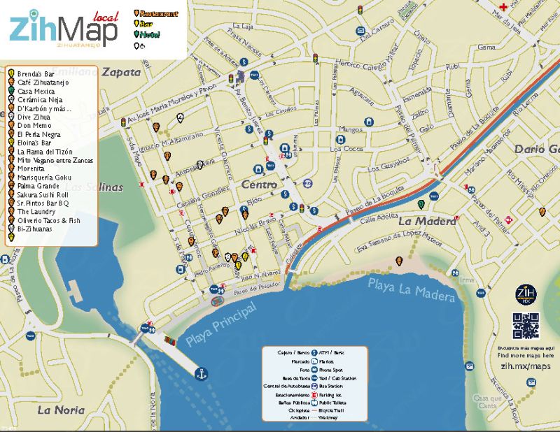 Zihuatanejo City Map Maximum Inland Inundation Depth Inside The